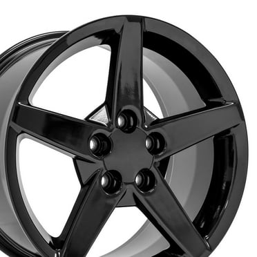 18" Replica Wheel CV05 Fits Corvette - C5 Rim 18x10.5 Deep Dish Black ...