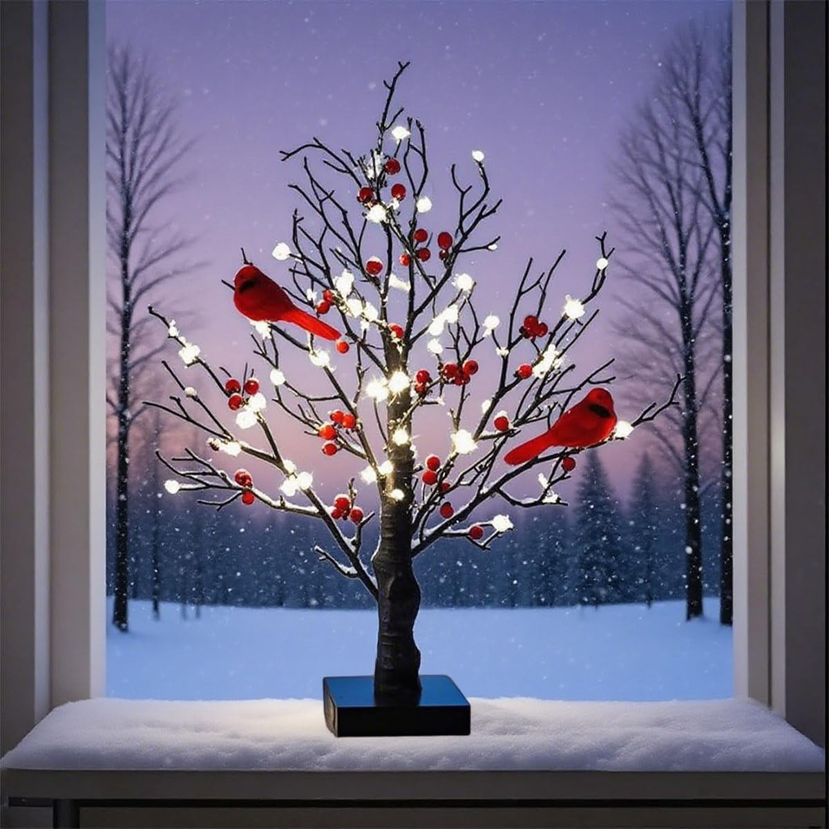 Click here for Weantj Vintage Glowing Tree With Cardinals led Glo... prices