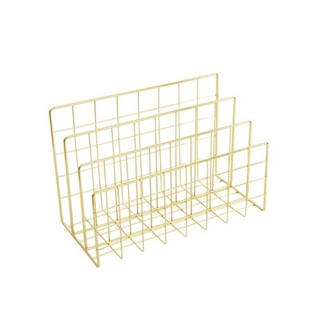 FanShow Metal stationery storage rack with 3 compartments, the metal ...