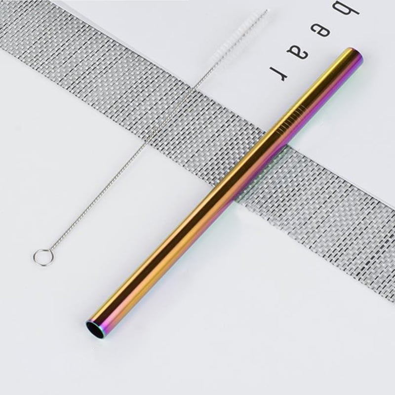 Food Grade Stainless Steel Straws Reusable Wide Straws Dazzle Color ...