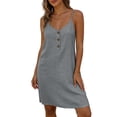 biudgviw Summer Dresses for Women Button Front Casual Sleeveless Tank ...