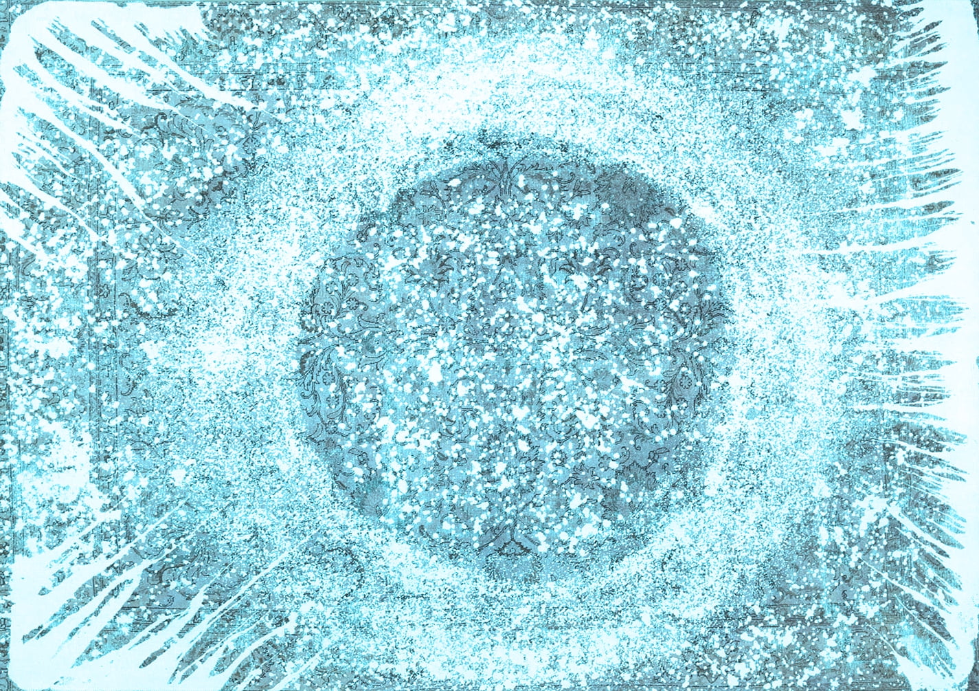 Ahgly Company Indoor Rectangle Abstract Light Blue Contemporary Area ...