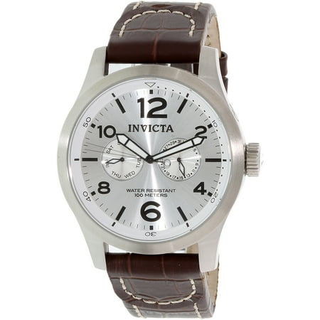 Invicta Men's I-Force 0765 Brown Leather Swiss Quartz Dress Watch ...