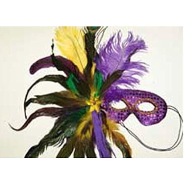Mardi Gras Feather Mask Assortment - Party Wear - 12 Pieces - Walmart.com