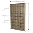 Atlantic 37"x60" Oskar Adjustable Wood Media Storage Shelf Bookcase ...