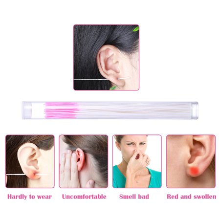 Pack of 70 Pierced Ear Salon Ears Hole Line Earring Anti-blocking Wire ...