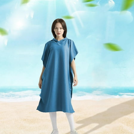 Surf Poncho Beach Wetsuit Changing Hooded Robes Water Absorbent ...
