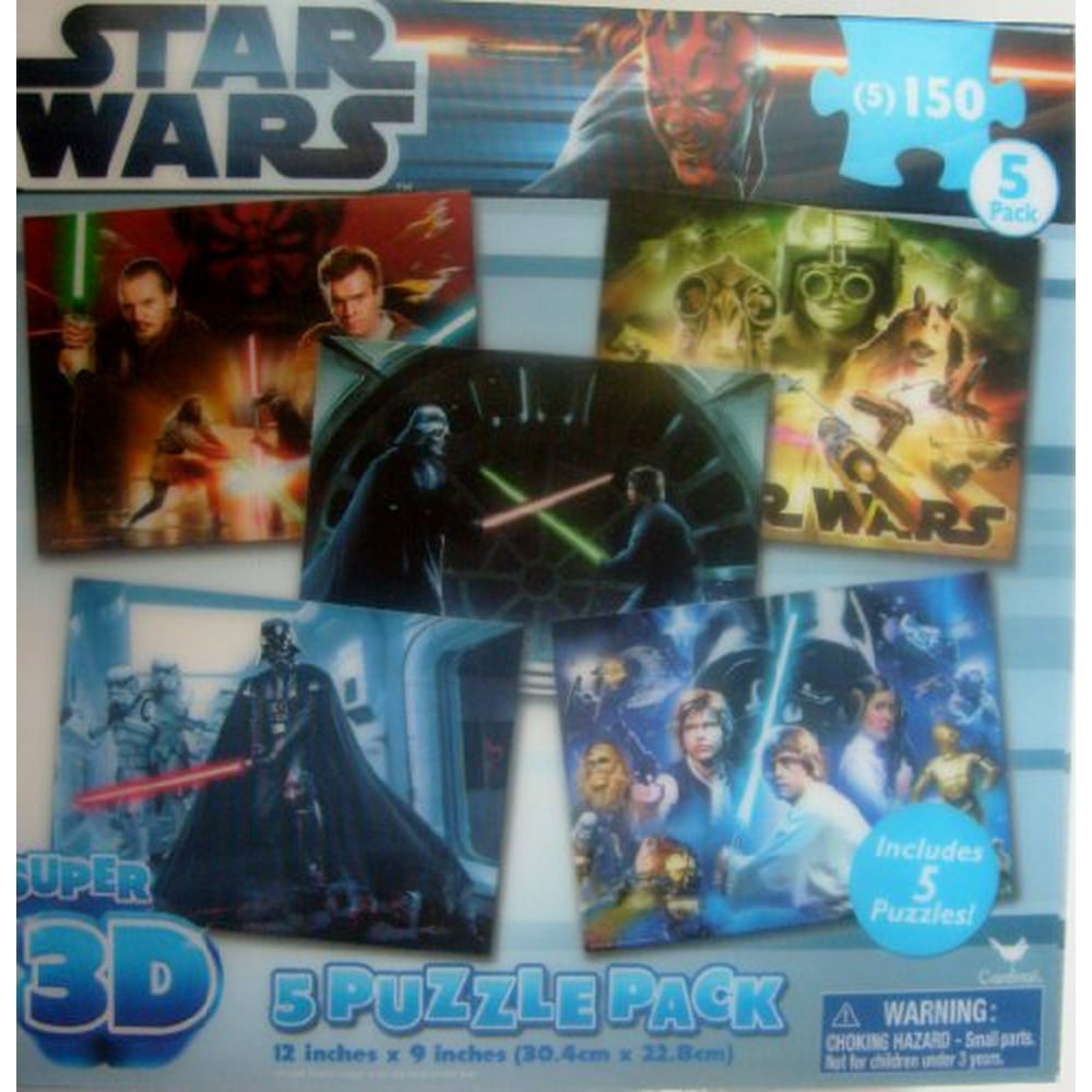 Super 3D Lenticular Puzzle - Star Wars Set - 5-Pack - Walmart.com - Walmart.com