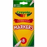 Crayola Classic Thin Line Marker Set, 8-Colors, Fine School Supplies ...