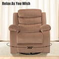 Recliner Chair Classic Living Room Chair Solid Wood Frame Home Theater ...