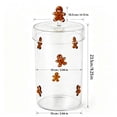 Charming Christmas Glass Storage Jar, 9.3 x 3.9 Inch Airtight Clear ...