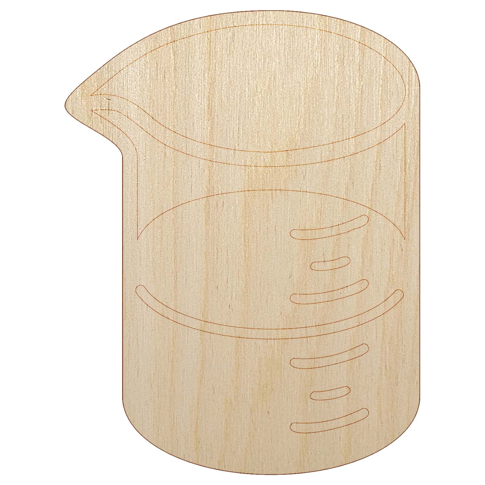 Glass Beaker Chemistry Science Wood Shape Unfinished Piece Cutout Craft ...