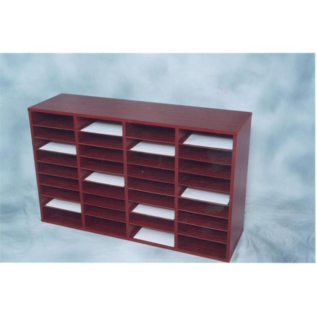 Norsons 7831MH 36 Compartment Laminate Organizer - Mahogany - Walmart.com