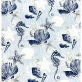 Serafina Home Oceanside Coastal Fabric Shower Curtain for Bathroom ...