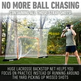 Franklin Sports Lacrosse Goal Backstop - 12' x 9' Fiber Tech - Walmart.com