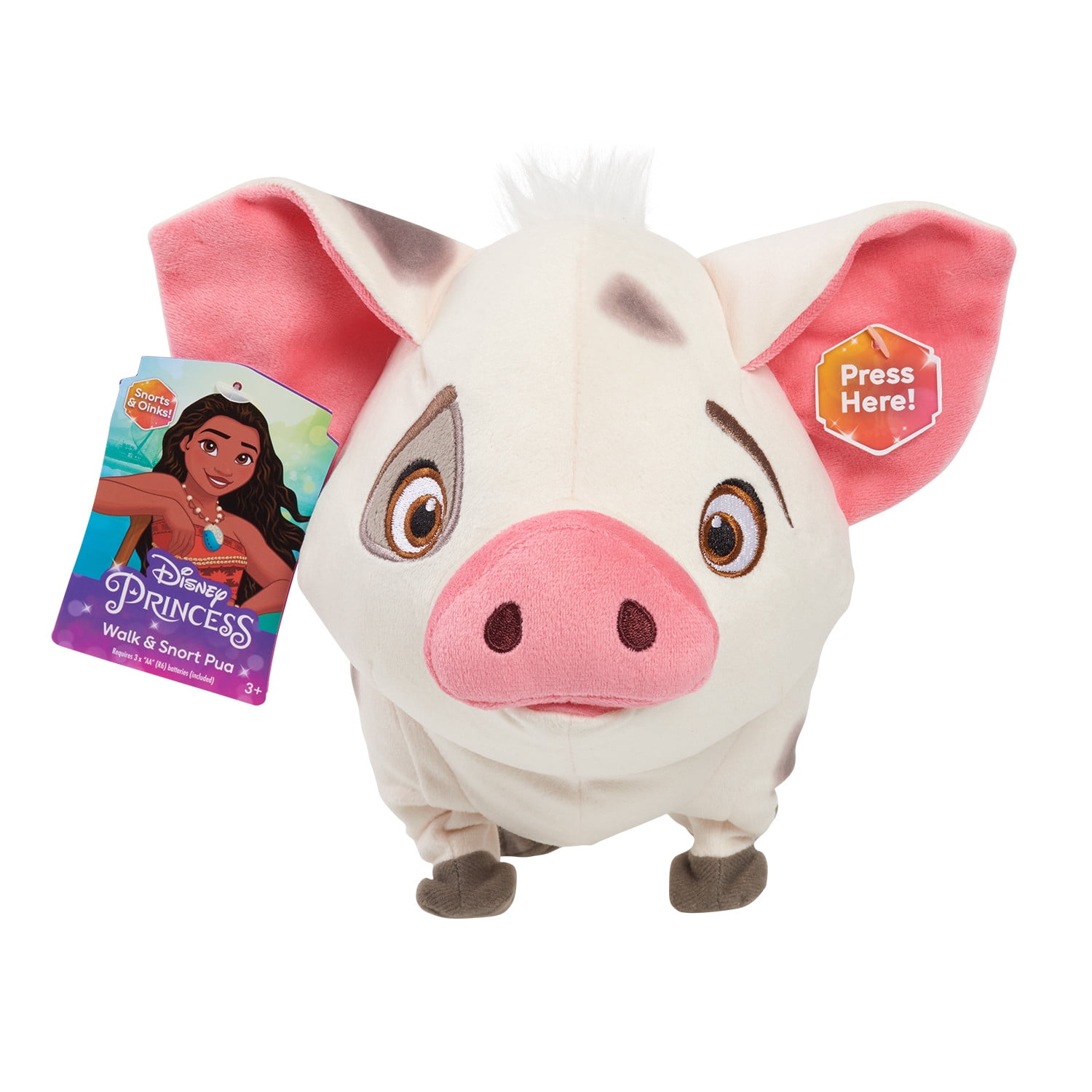 Buy Just Play Disney Princess Moana Walk & Snort Pua Feature Plush ...