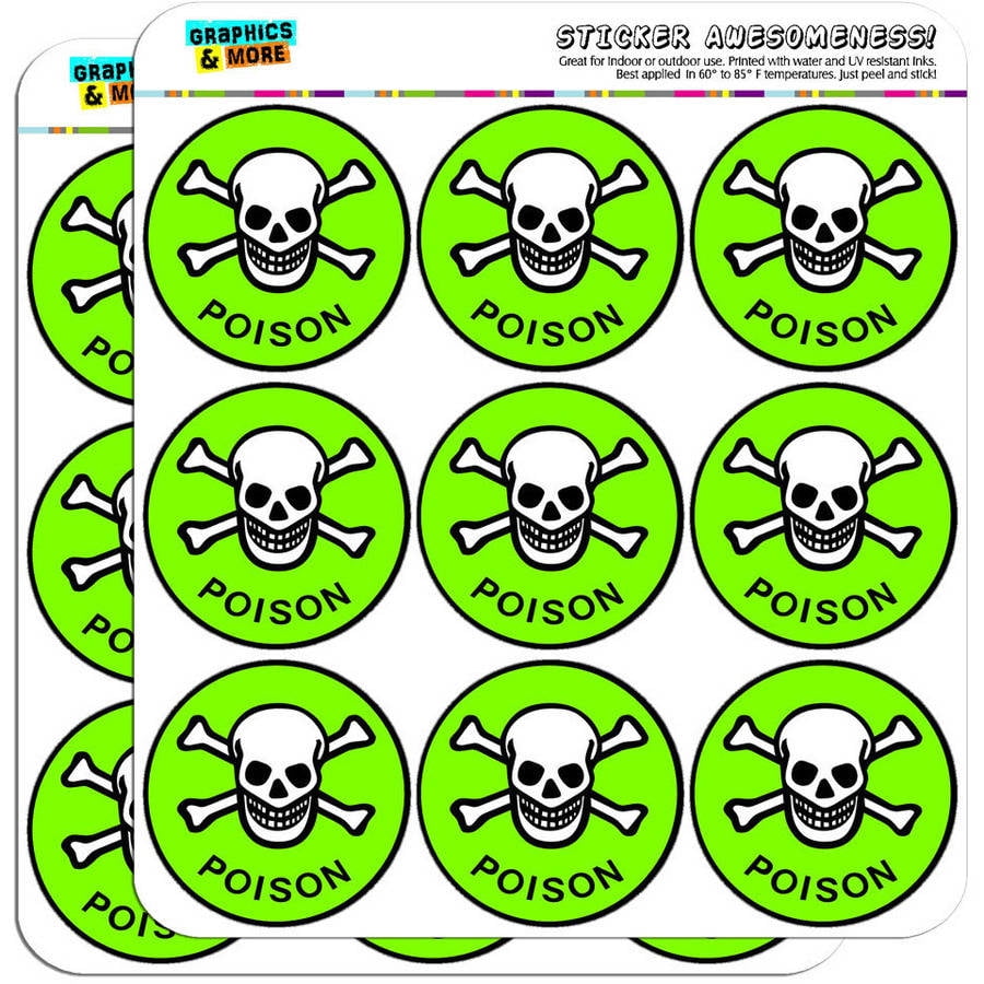 Poison Skull And Crossbones 18 2" Planner Calendar Scrapbooking ...