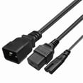 Zecic IEC C20 Male Plug Extension Power Cable 3Pin Connector IEC320-C20 ...