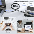 13-in-1 USB-C Dock with 100W charge 4K HDMI/DP Gigabit RJ45, 10Gbps USB HUB SSD Enclosure for ...