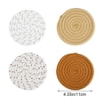 4PCS Woven Round Placemats, Washable Cotton Rope Thermal Insulation ...