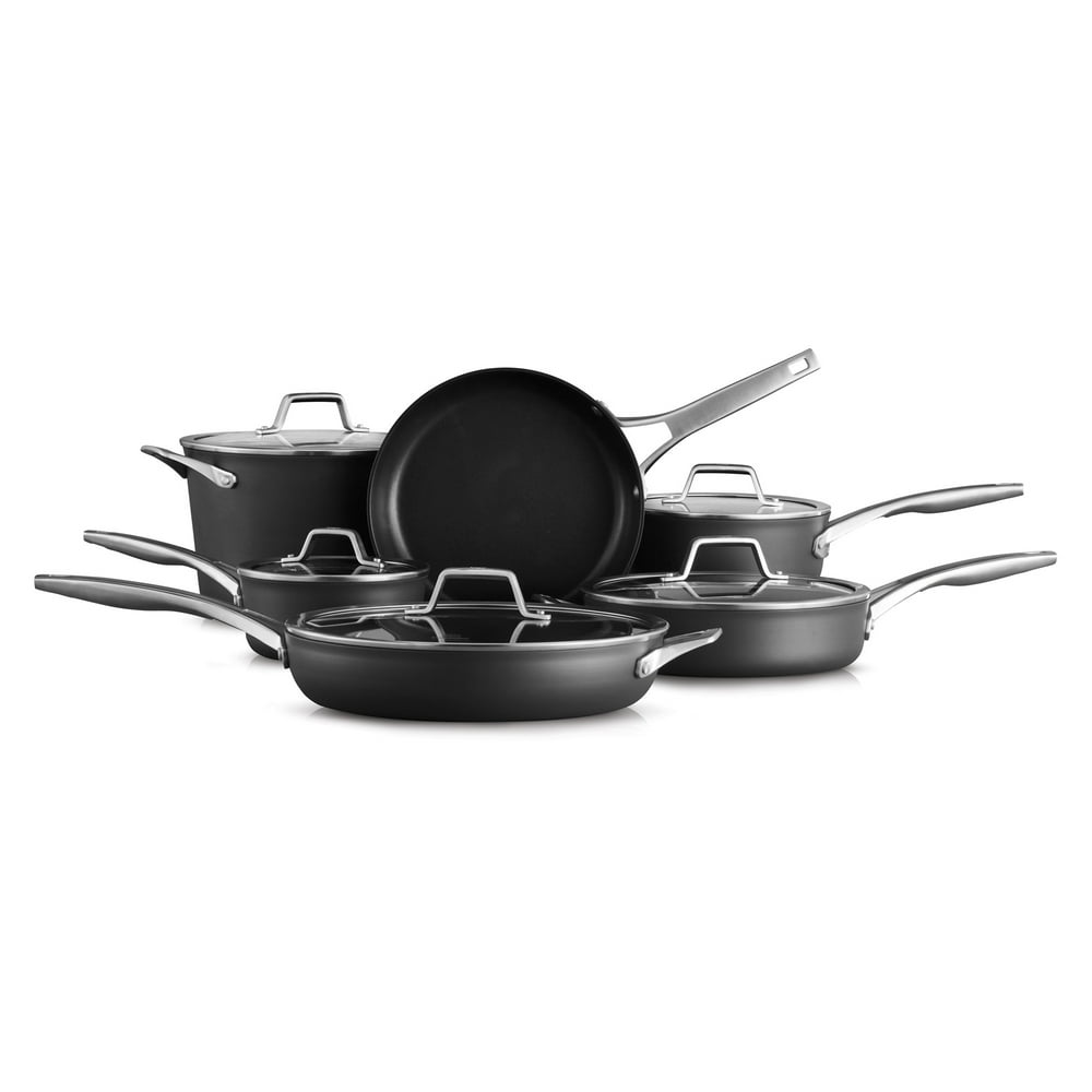Calphalon Premier Hard Anodized Nonstick 11 Piece Cookware Set Black