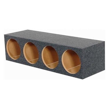 QPower Car Audio Quad 4 Hole 12 Inch Sealed Subwoofer Enclosure ...