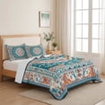 90x96in Quilt Bedding Set, Mid Century Abstract Minimalist Boho ...