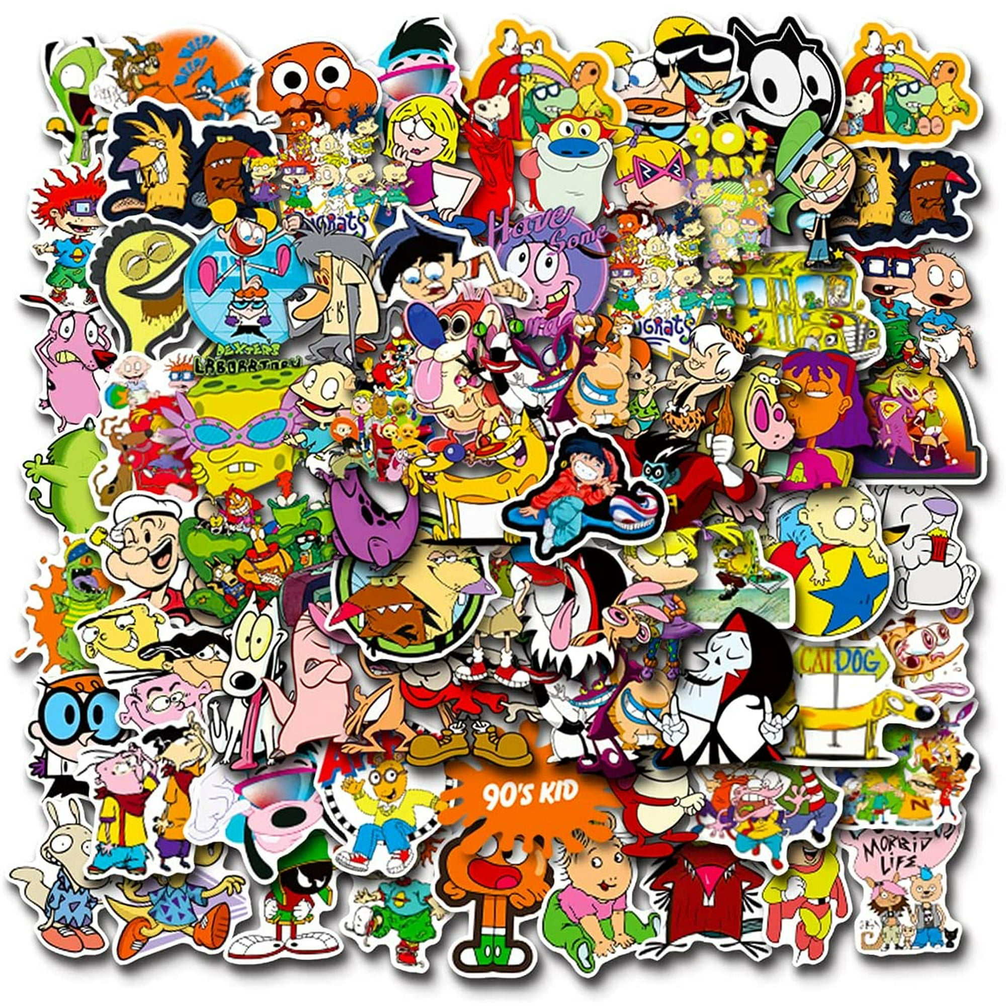 90s Cartoon Characters Collage