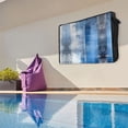 Blue Blue Outdoor TV Cover 60 to 65 Inch Grey Abstract Art Graffiti ...