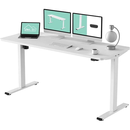 EC1 60" Large Height Adjustable Standing Desk, Electric Sit Stand Desk ...