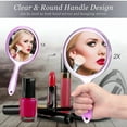 ACDANC Double Sided Hand Mirror, 1X 2X Magnifying Makeup Mirror With ...