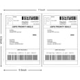 Blank printable label sheets, each sheet with 10 labels, white (250 ...