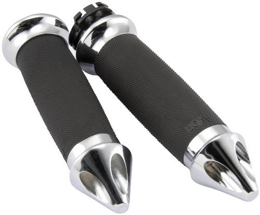 Avon Grips Custom Contour Spike Grips - Chrome , Color: Chrome CC-85-CH ... Avon Grips Custom Contour Spike Grips - Chrome , Color: Chrome CC-85-CH ...