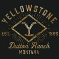 Men's Licensed Yellowstone Dutton Ranch Logo Graphic Tee, Vintage Style ...