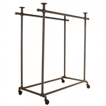 Econoco Pipeline Adjustable Double Bar Box Rack, Anthracite Grey ...