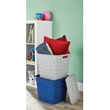 Your Zone Child & Teen Wide Weave Gray Storage Bin - 15 x 15 x 13.5 ...