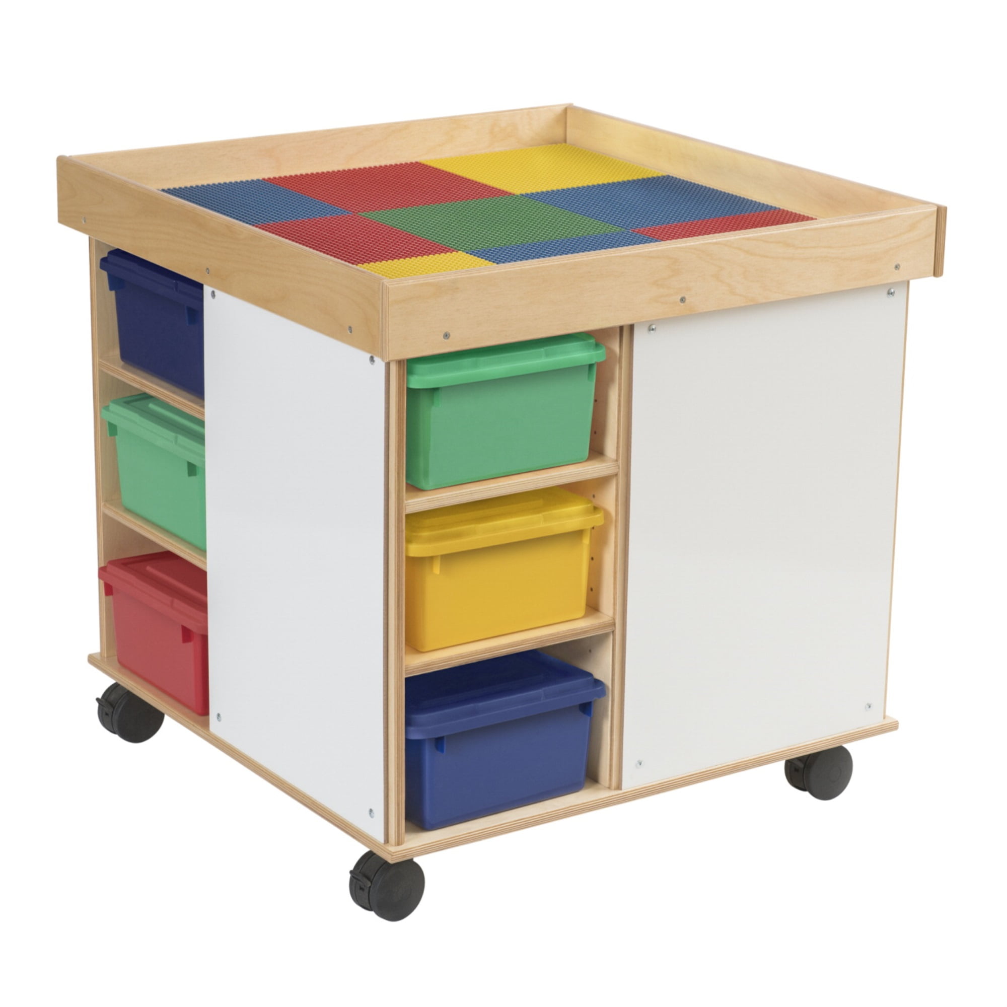 Childcraft Collaboration Multi-Purpose Table with Colored Trays, 30-3/4 ...
