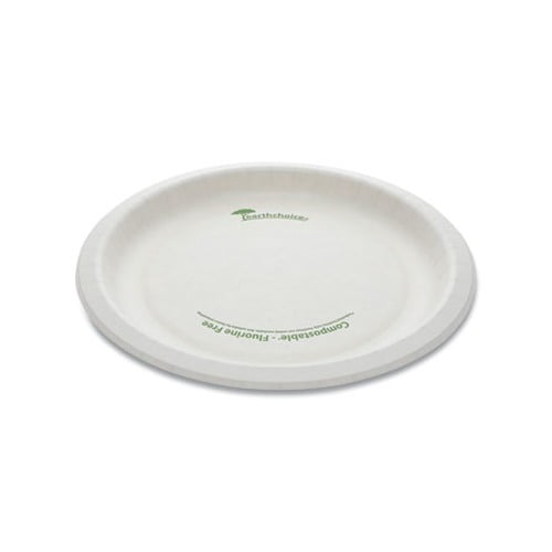 EarthChoice Pressware Compostable Dinnerware Plate, 9" Diameter, White ...