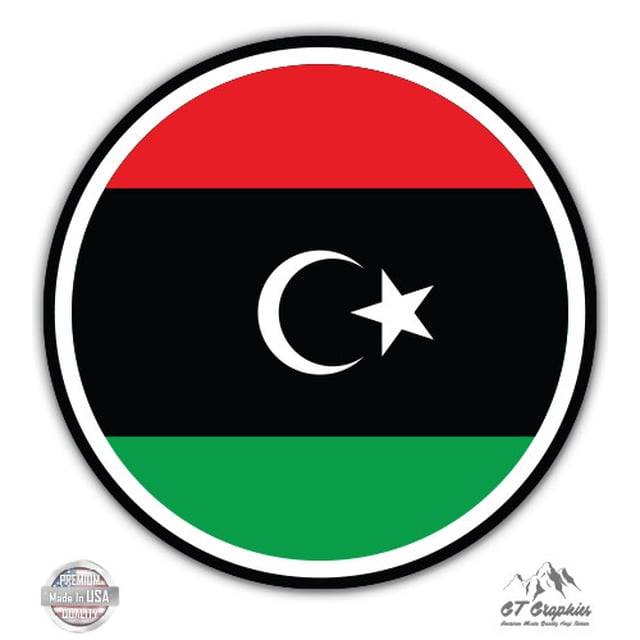 Libya Flag - 8" Vinyl Sticker - For Car Laptop I-Pad - Waterproof Decal ...