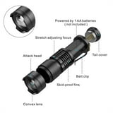 XMZHOU 2 Pack 2000 LM LED Mini Tactical Flashlights, Zoomable, Pocket ...