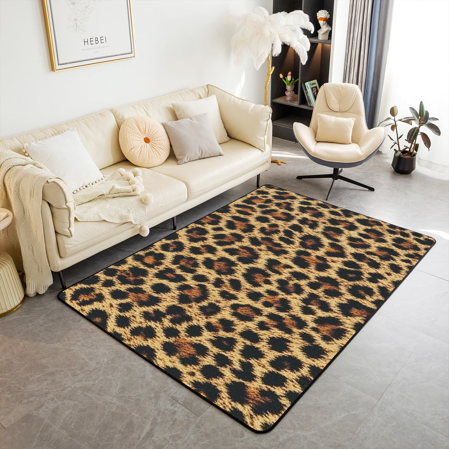 Click here for Erosebridal Leopard Print Rugs For Bedroom 5x7 jun... prices