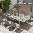 Outsunny Outdoor Aluminium Furniture: Expandable Dining Patio Table for ...