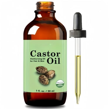 Castor Oil, Organic. 2 oz Dropper Bottle. Natural Hair Treatment Oil ...