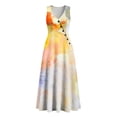Odbmxy A-Line Maxi Dress for Women Fancy Summer V-Neck Graphic Sun ...