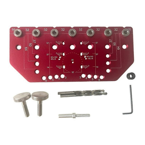Shelf Pin Jig and Hinge Jig Two-In-One Self-Contained Clamping Aluminum ...