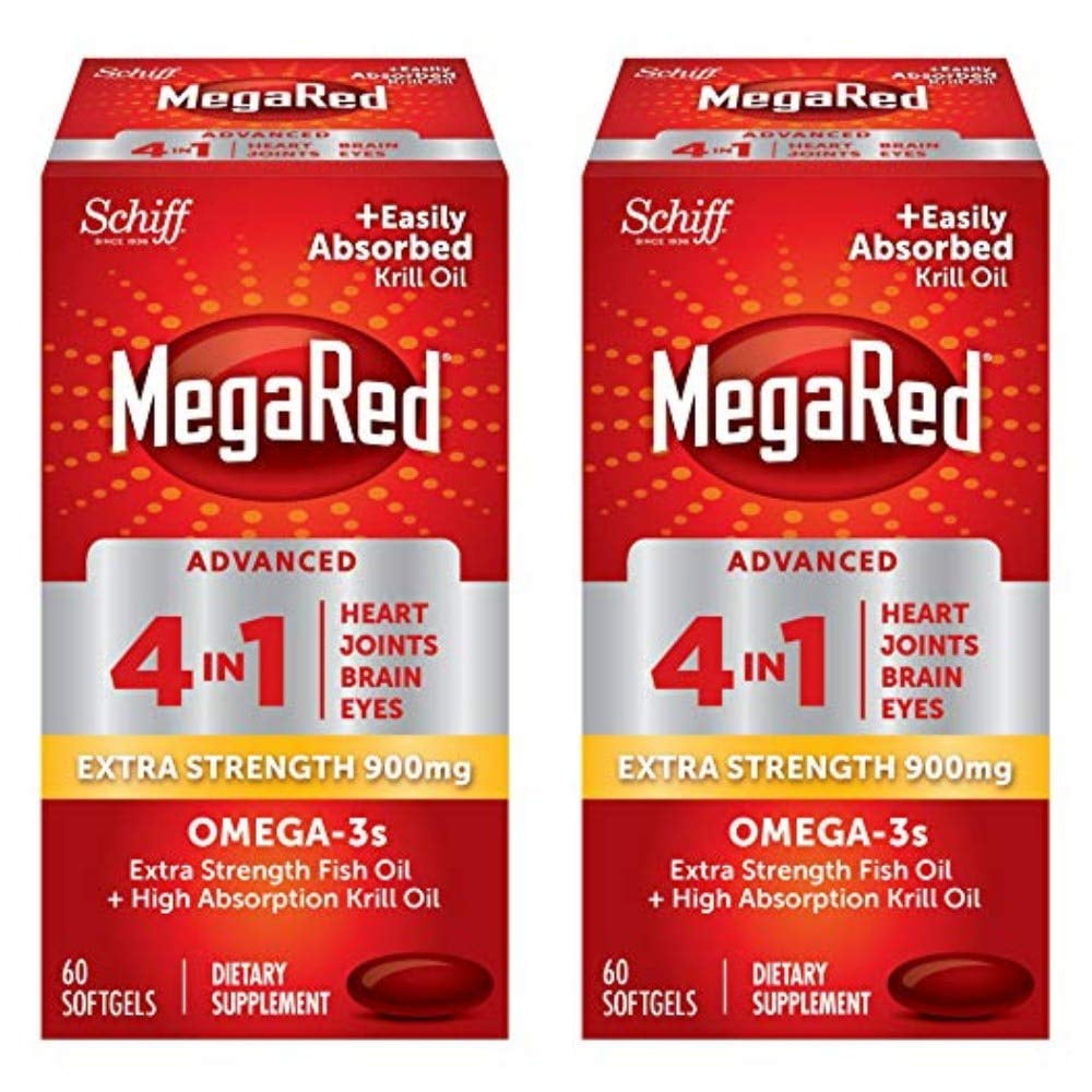 Suplemento MegaRed Advanced 4 en 1, 900 mg, 120 cápsulas blandas ...