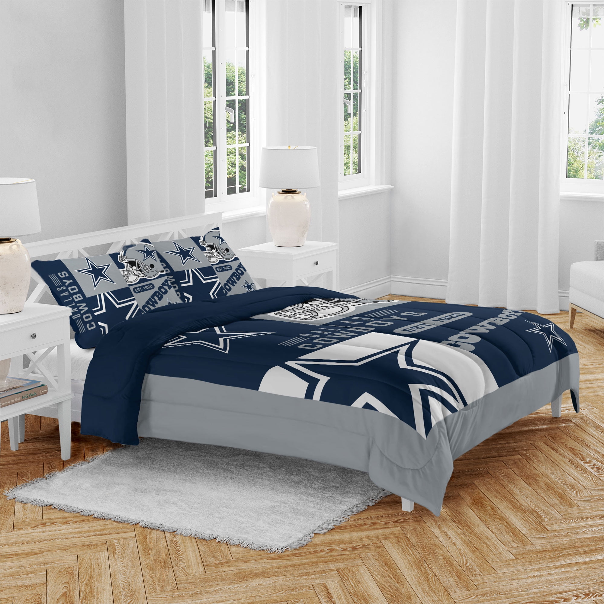Dallas Cowboys Block Logo Three Piece Full/Queen Bed Set - Walmart.com