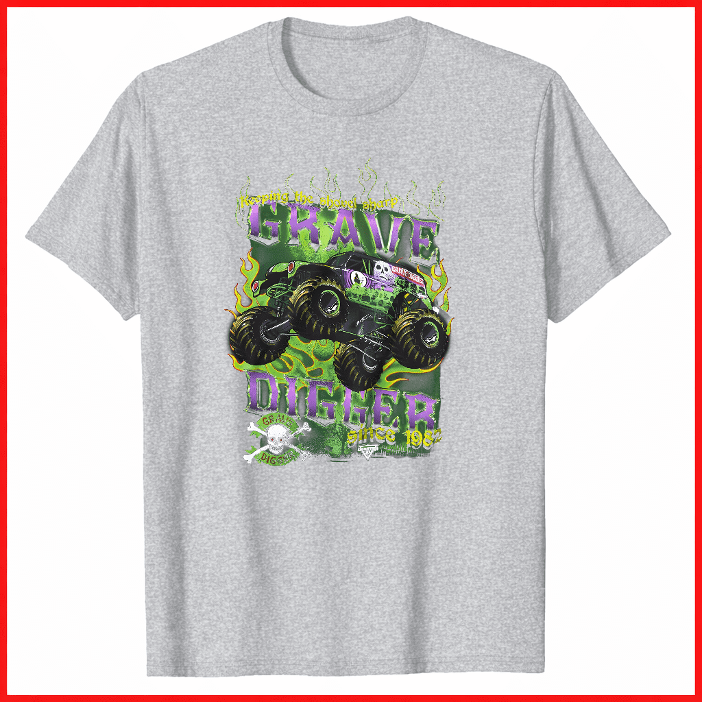 Click here for Asphalt1889 Monster Truck Grave Digger T Shirt Rac... prices