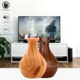 Luxtrada USB 7 LED Wood Grain Aromatherapy Quiet Air Humidifier 130ml Mini Ultrasonic Cool Mist ...
