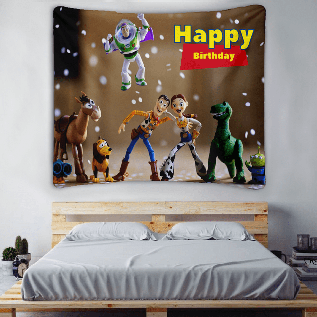 Toy Story Hanging Backdrops Pretty Funny Cute Pattern Wall Decor for ...